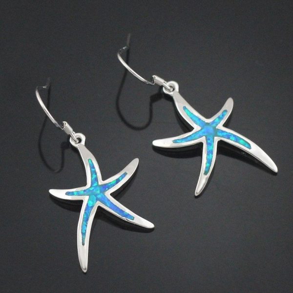 Silver Turquoise Starfish Earrings - Passport Ocean
