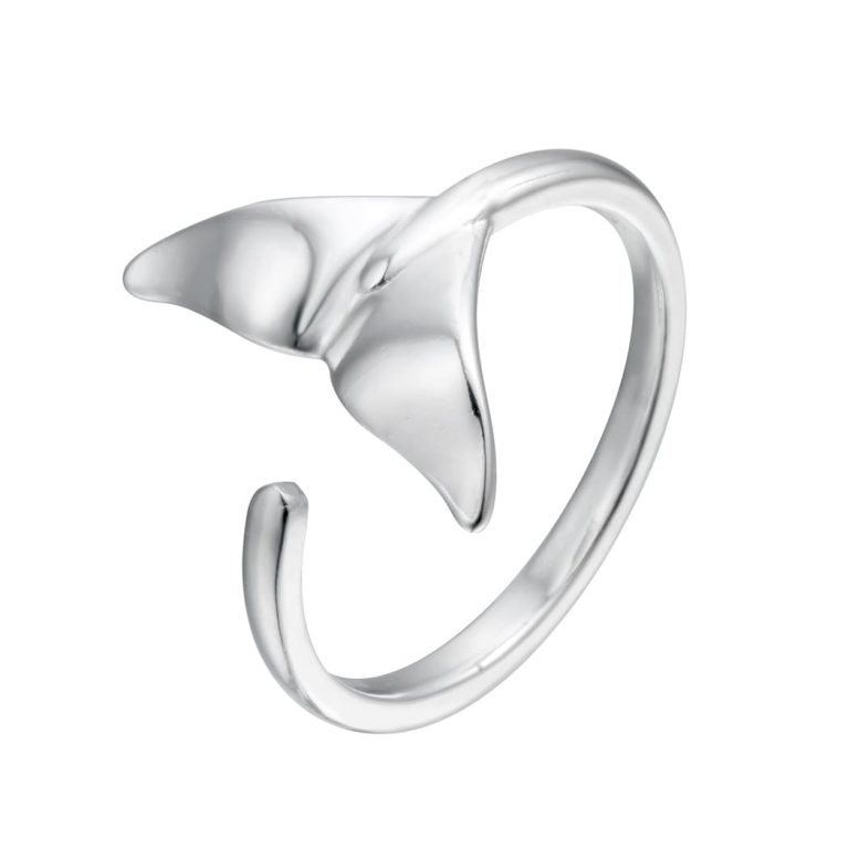 Sterling Silver Whale Tail Ring - Passport Ocean