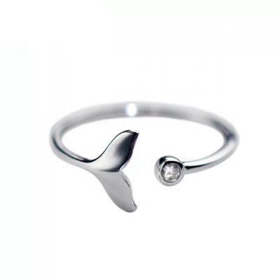 "Tonga" Silver Whale Tail Ring - Passport Ocean