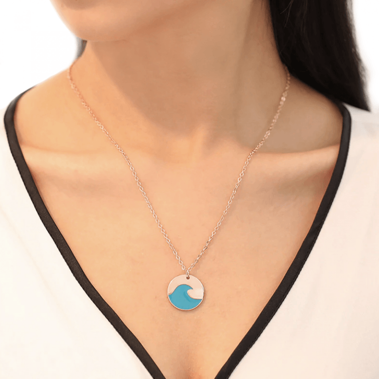"Cloudbreak " Blue Wave Necklace - Passport Ocean