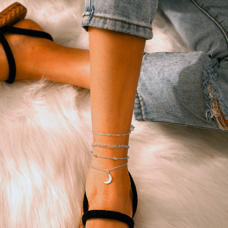Crescent Moon Anklet - Passport Ocean